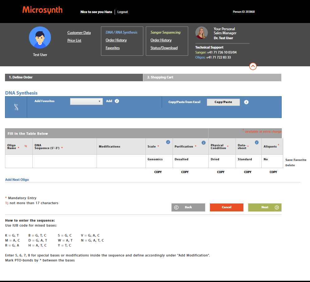 HB Technologies AG | Oligonukleotide und DNA-Sequenzierung - HB Technologies